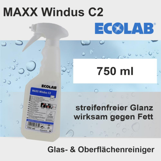 MAXX Windus Glasreiniger 0,75l Ecolab - Reinigungsbedarf vom Fachgroß