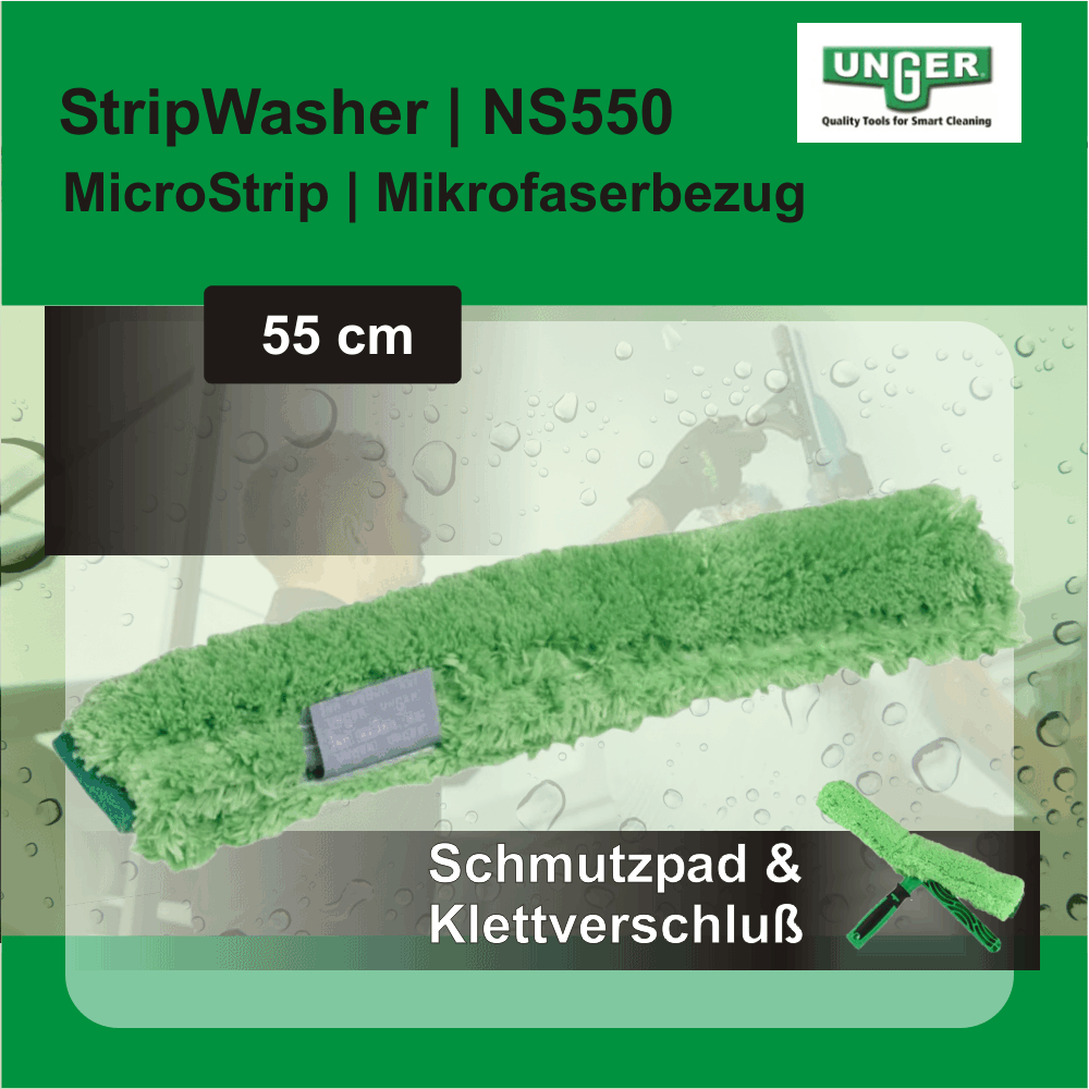 Unger StripWasher MicroStrip Bezug I 55 cm I NS550