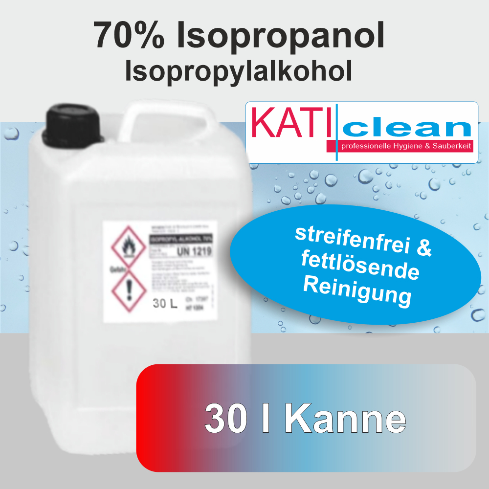 Isopropanol (Isopropylalkohol) katiclean 70% 30 l Kanne - professione