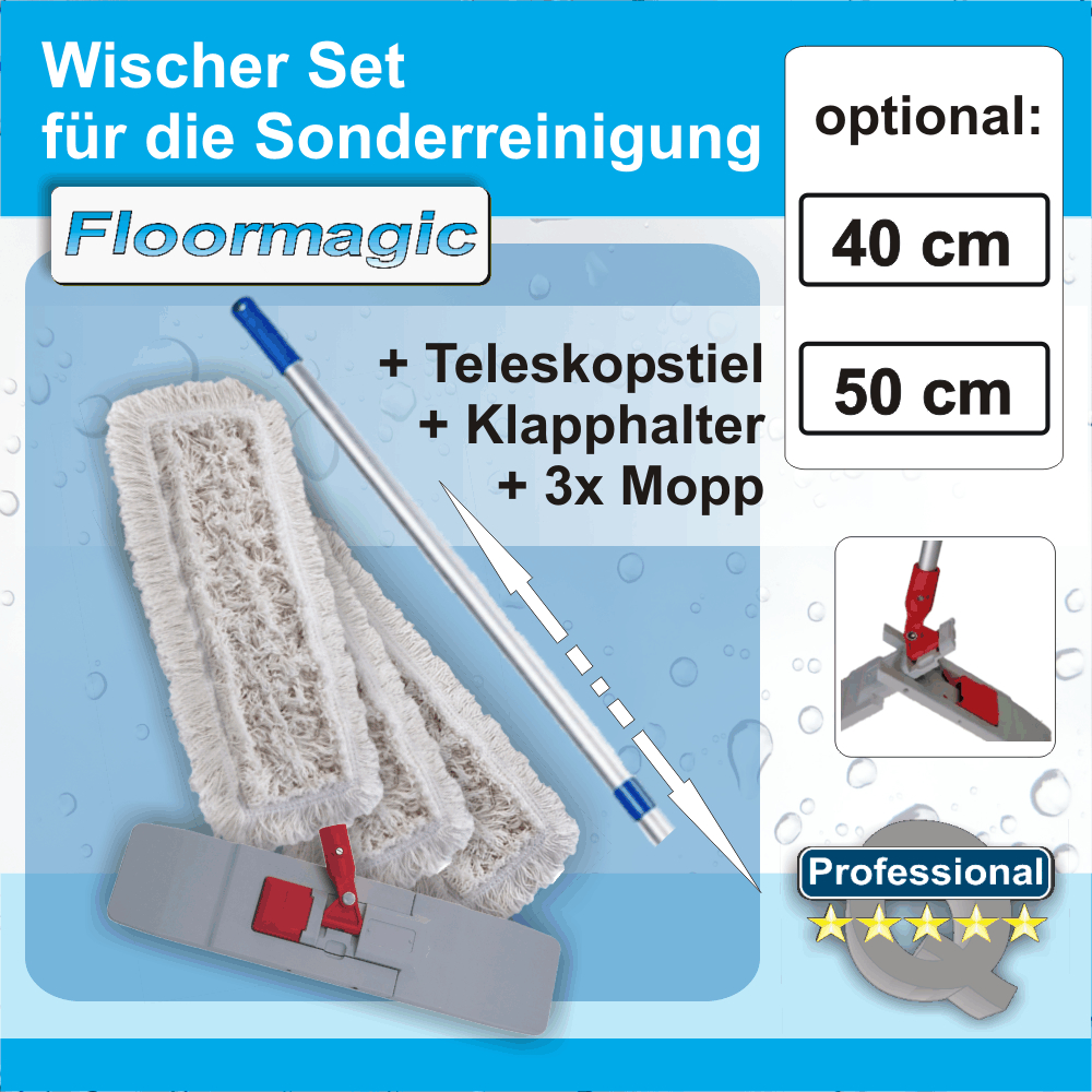Wischer Set für die Sonderreinigung I Floormagic