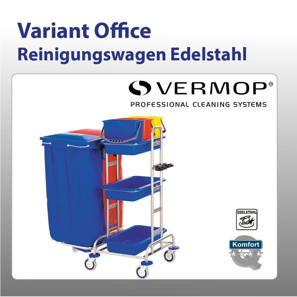 Vermop | Variant Office Reinigungswagen Edelstahl