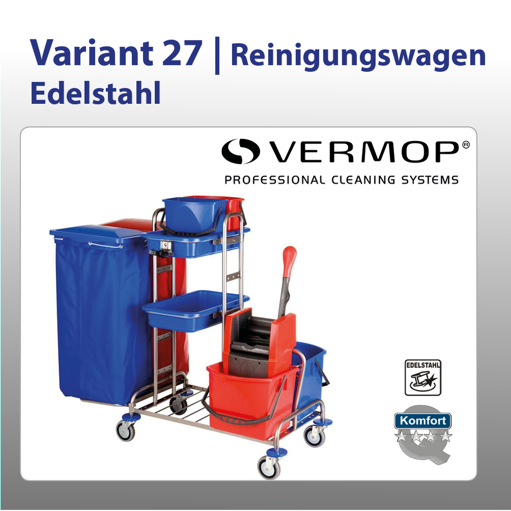 Vermop | Variant 27 | Reinigungswagen Edelstahl