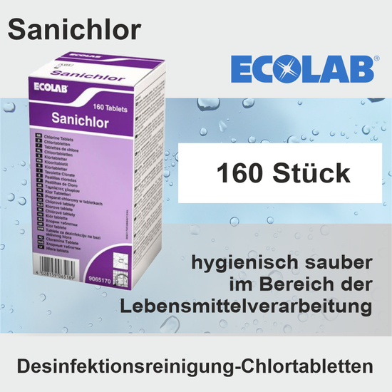 Sanichlor Chlortabletten Desinfektion I 160 Stück Ecolab