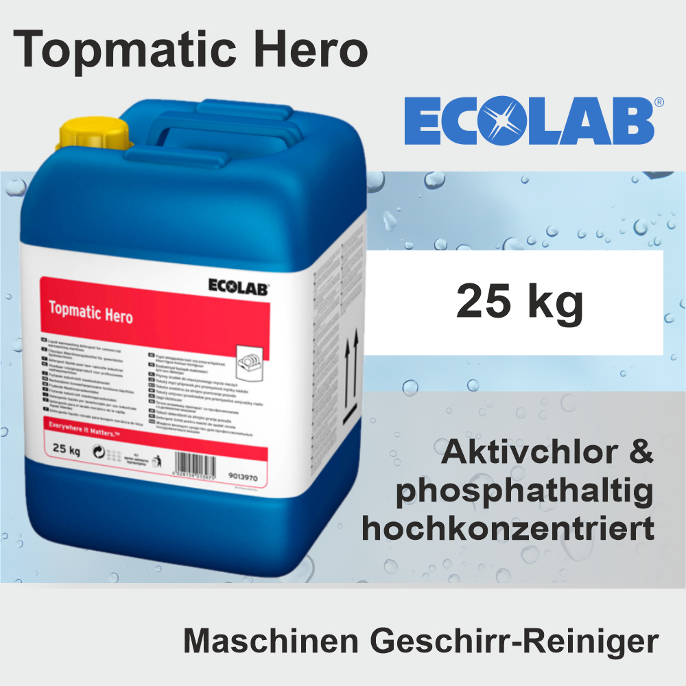 Topmatic Hero Aktivchlor Spülmittel 25kg ECOLAB